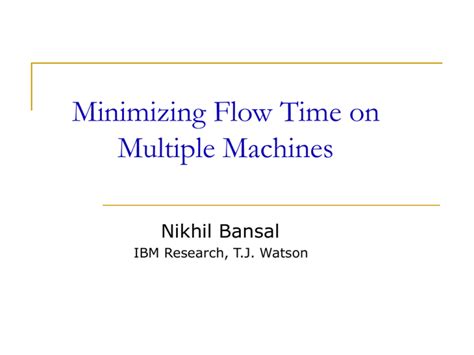 Minimizing Flow Time On Multiple Machines
