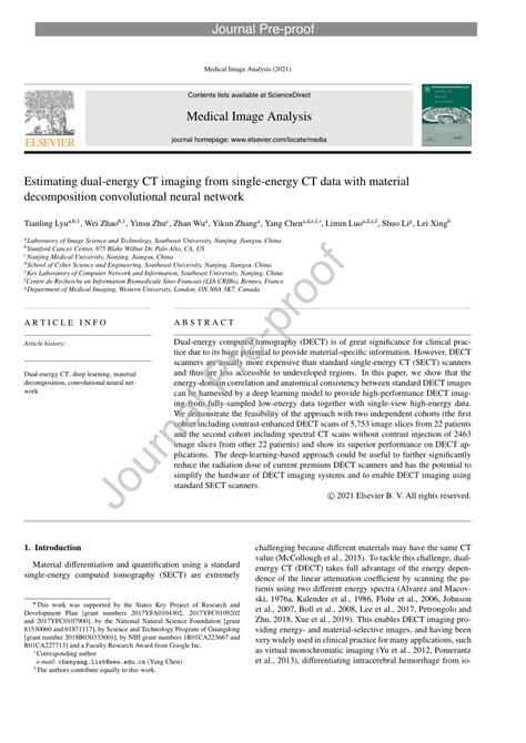 Pdf Estimating Dual Energy Ct Imaging From Single Energy Ct Data With Material Decomposition