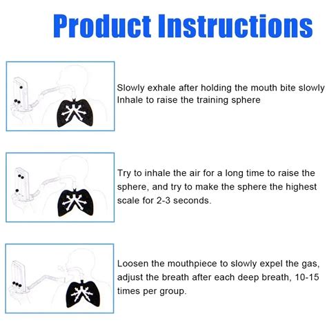 Respiratory Spirometry Lung Function Improvement Trainer With 3 Balls