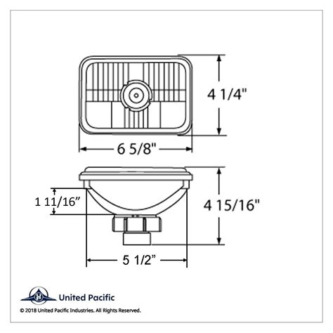 4 X 6 Crystal Rectangular Headlight Glass Lens High And Low Beam