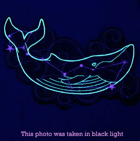 Cetus Whale Stellar Constellation Glow In The Dark Iron On Etsy