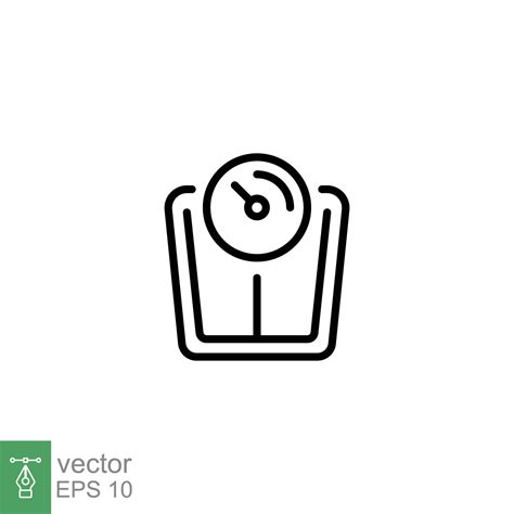 Weight Scale Icon Simple Outline Style Weight Loss Body Balance