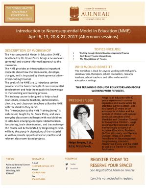 Fillable Online Introduction To Neurosequential Model In Education NME Fax Email Print