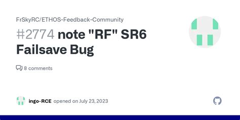 Note Rf Sr6 Failsave Bug · Issue 2774 · Frskyrcethos Feedback