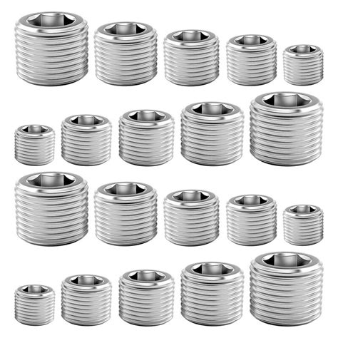 파이프 플러그 부품 콤보 키트 Npt 수 육각 나사 소켓 파이프 플러그 18 인치 14 인치 38 인치 12 인치 34 인치 부엌 식사 And 막대기