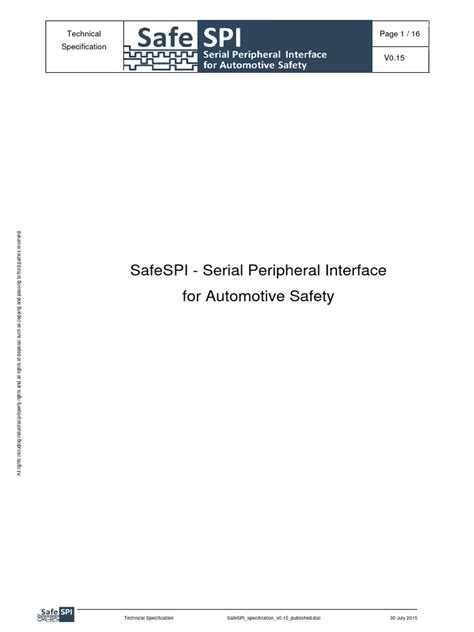 Safespi Specification V0 15 Published Pdf Computer Engineering Computer Data