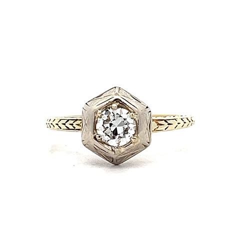 36 Vintage Art Deco Geometric Engagement Ring Filigree Jewelers