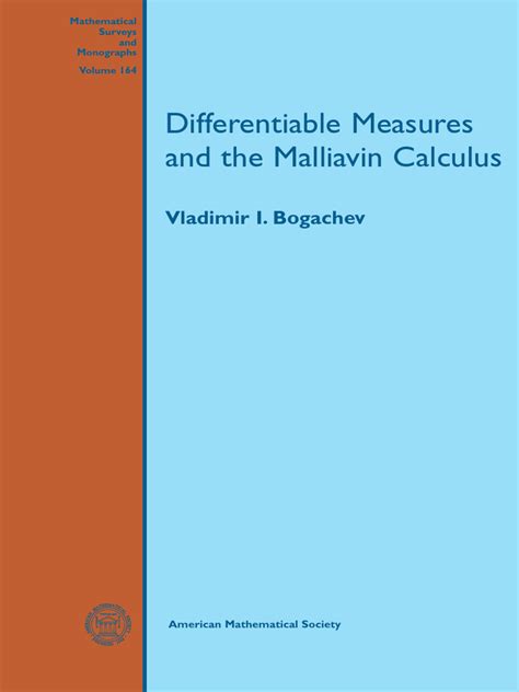 Vdoc Pub Differentiable Measures And The Malliavin Calculus Pdf Banach Space Measure