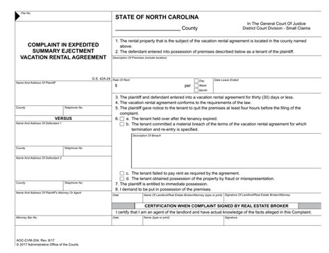 Form Aoc Cvm 204 Fill Out Sign Online And Download Fillable Pdf North Carolina Templateroller