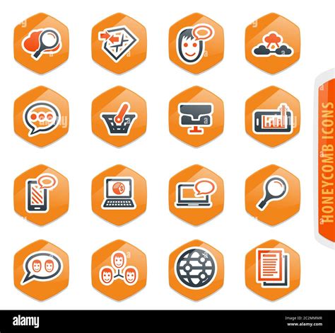 Data Analytic And Social Network Vector Icons For User Interface Design