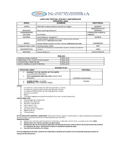 Lista De Textos 3 Pdf