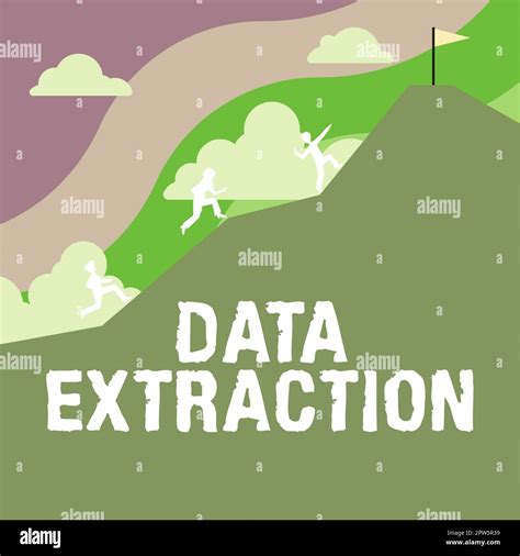 Conceptual Caption Data Extraction Business Approach Act Or Process Of Retrieving Data Out Of