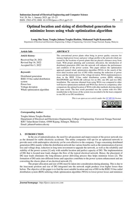 Pdf Optimal Location And Sizing Of Distributed Generation To Minimize Losses Using Whale