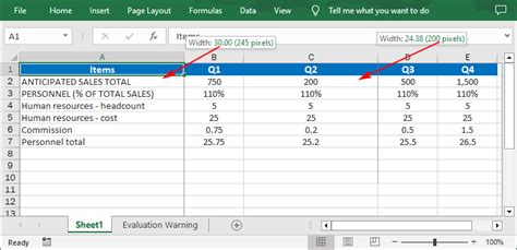 Set Row Height And Column Width In Excel With Javascript In React