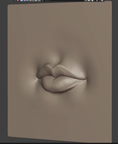 Blenderkit Download The Free Female Lips Stylised Brush