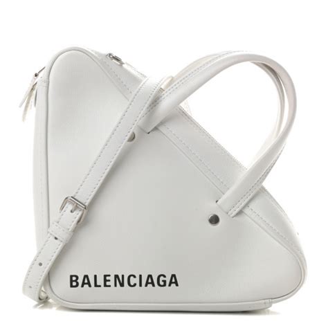 Balenciaga Calfskin Xs Triangle Duffle White 790170 Fashionphile