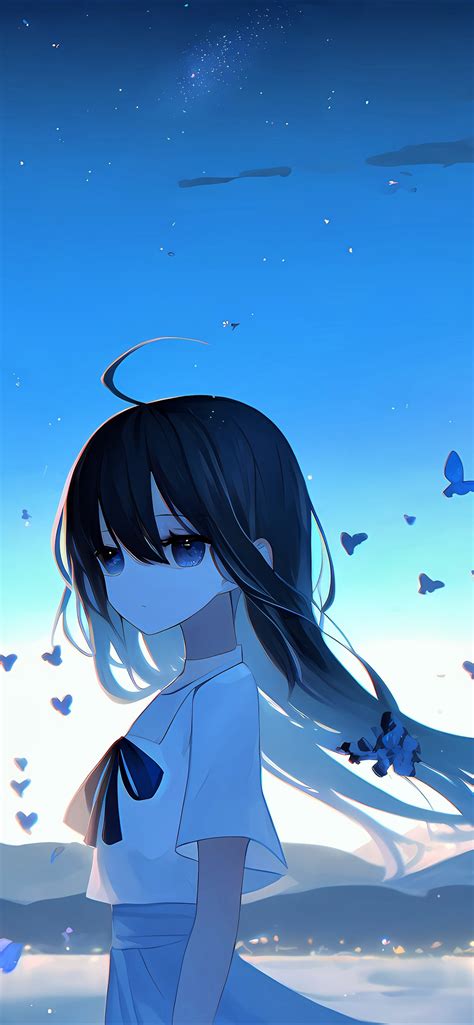 Sad Girl Wallpaper 4k Anime Girl Mood Butterflies