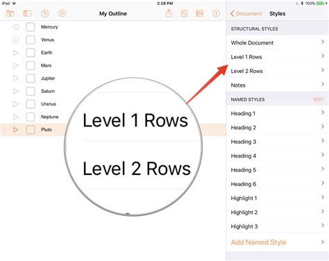 Omni Automation Omnioutliner Ios Tutorial Level Styles