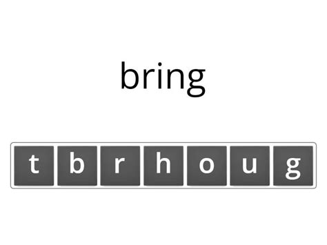 Past Simple Irregular Verbs Anagram Past Simple Irregular Verbs Anagram
