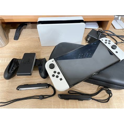 Switch Oled 二手 主機 及配件 無外盒 附64g記憶卡 蝦皮購物