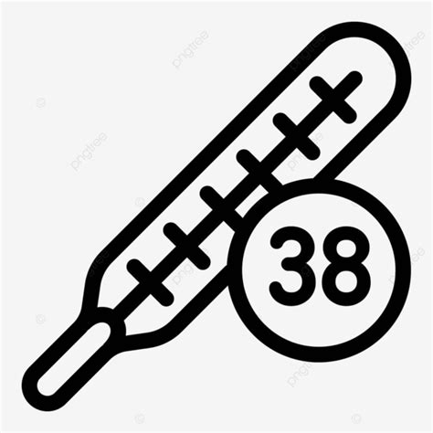 Flu Vector Art Png Flu 38 Temperature Icon Black Measure Fever Png