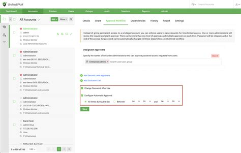 Granular Just In Time Access Securden Unified Pam