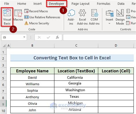 How To Convert A Text Box Into A Cell In Excel 3 Steps