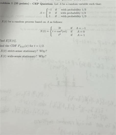 Solved Roblem 1 35 Points Cep Question Let A Be A