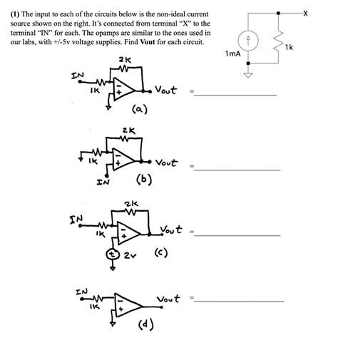 Solved 1 The Input To Each Of The Circuits Below Is The Chegg Com