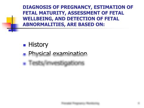 Solution Pregnacy Diagnosis Fetal Wellbeing Detecting Abnormalities