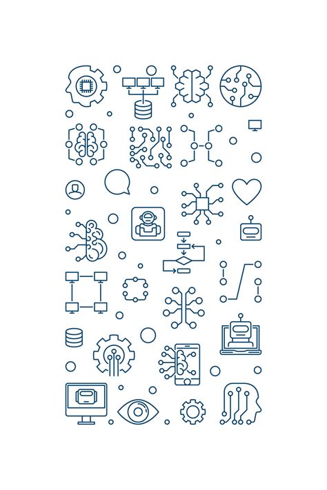 Artificial Intelligence Vertical Thin Line Banner Ai Technology Concept Illustration 32491722