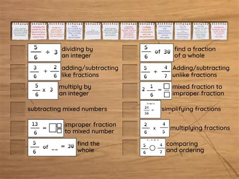 Fraction Methods Match Up