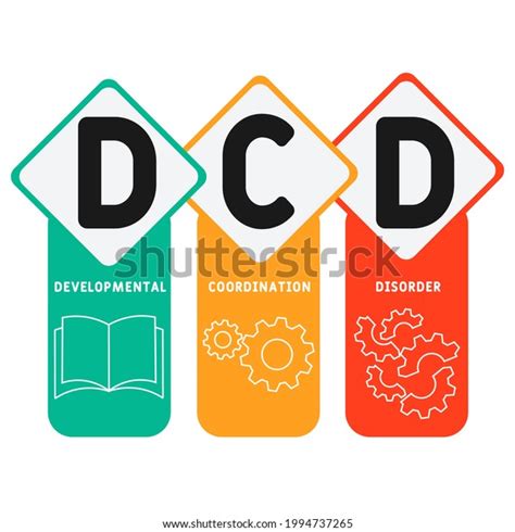 Dcd Developmental Coordination Disorder Acronym Medical Stock Vector