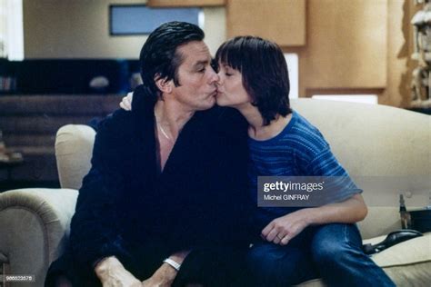 Alain Delon Et Catherine Leprince Pendant Le Tournage Du Film Le