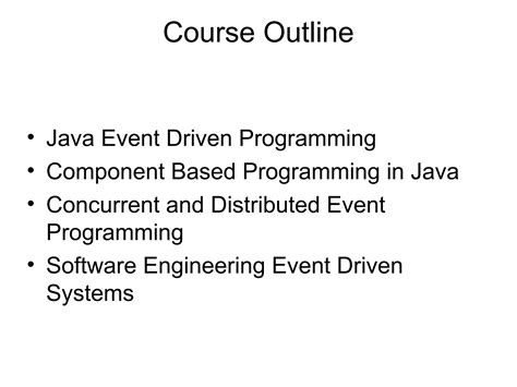 Introduction To Event Driven Programming Ppt