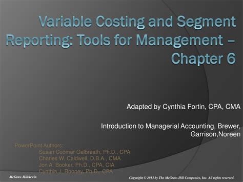 Ppt Mastering Variable Costing And Segment Reporting For Effective Management Powerpoint