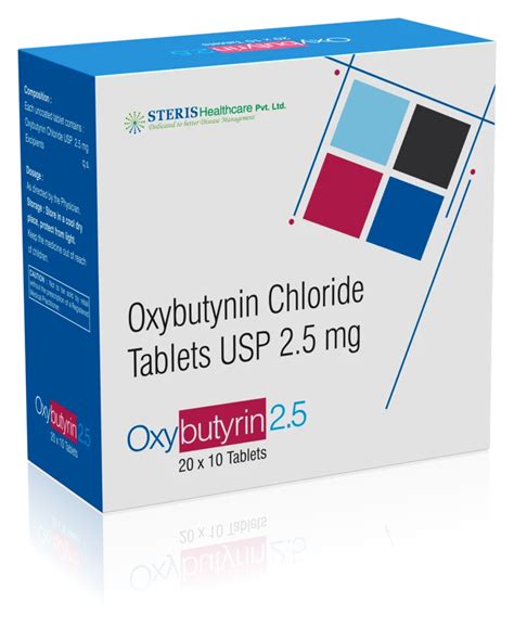 Oxybutyrin 25 Oxybutynin Chloride 25mg 1010 Prescription At Rs