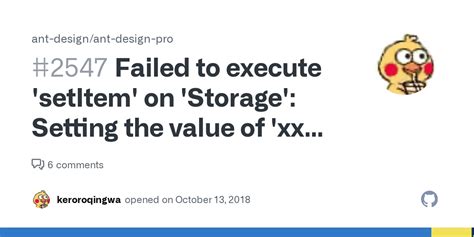 Failed To Execute Setitem On Storage Setting The Value Of Xxx