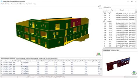 screenshot of the developed tool for scan vs bim comparison a specific