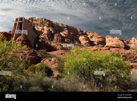 The Chapel Of The Holy Cross With The Sandstone Rock Formations In