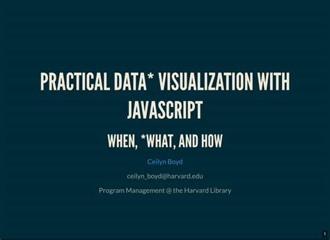 Pdf Practical Data Visualization With Javascript Dokumentips