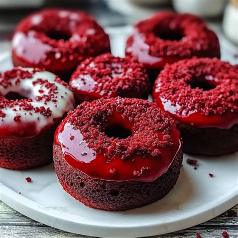 Baked Red Velvet Donuts