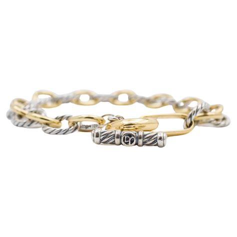 David Yurman 925 Sterling Silver And 18k Yellow Gold Madison Link Chain