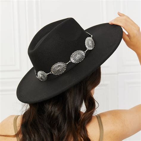 Black Fedora Hat Etsy
