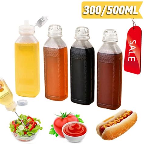 Multi Purpose Pp5 Oil Bottles Kitchen Leakproof Ketchup Vinegar Squeezing Bottle Shopee