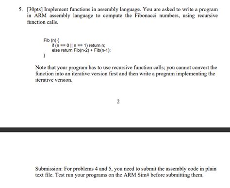 Solved 5 30pts Implement Functions In Assembly Language