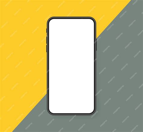 Макет телефона с пустым экраном смартфона новая модель телефона шаблон для инфографики или