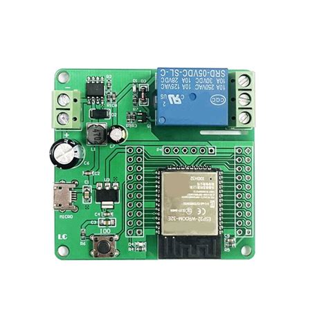 Одноканальное реле Esp32 Wroom макетная плата одним релейным модулем Dc