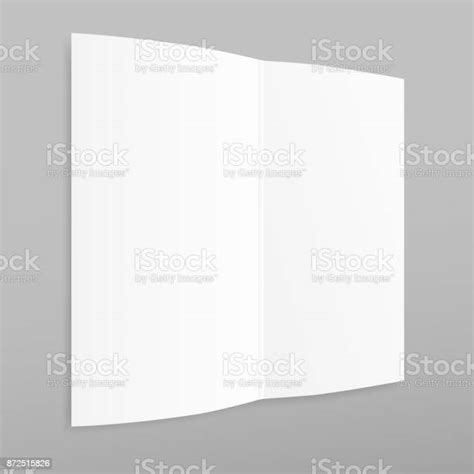 접혀 흰색 카피북 노트북 종이 시트 브로슈어 전단지 회색 배경에 그림자와 함께 0명에 대한 스톡 벡터 아트 및 기타 이미지 0명 공란 그림자 Istock