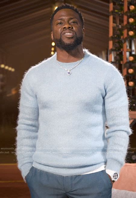Wornontv Kevin Harts Blue Fluffy Sweater On Hart To Heart Kevin